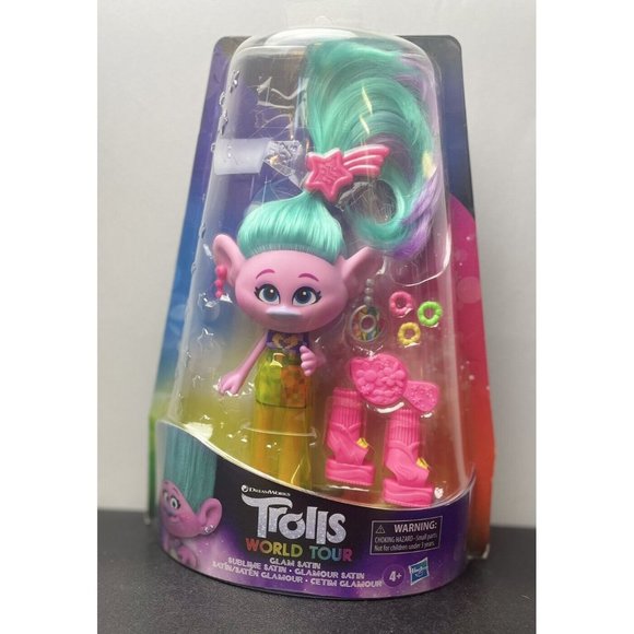 Trolls | Toys | Dreamworks Trolls World Tourglam Satin Fashion Doll ...